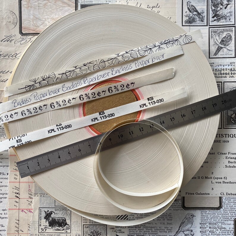 Large roll teletype paper Morse code paper. Vintage 09 mm | Etsy