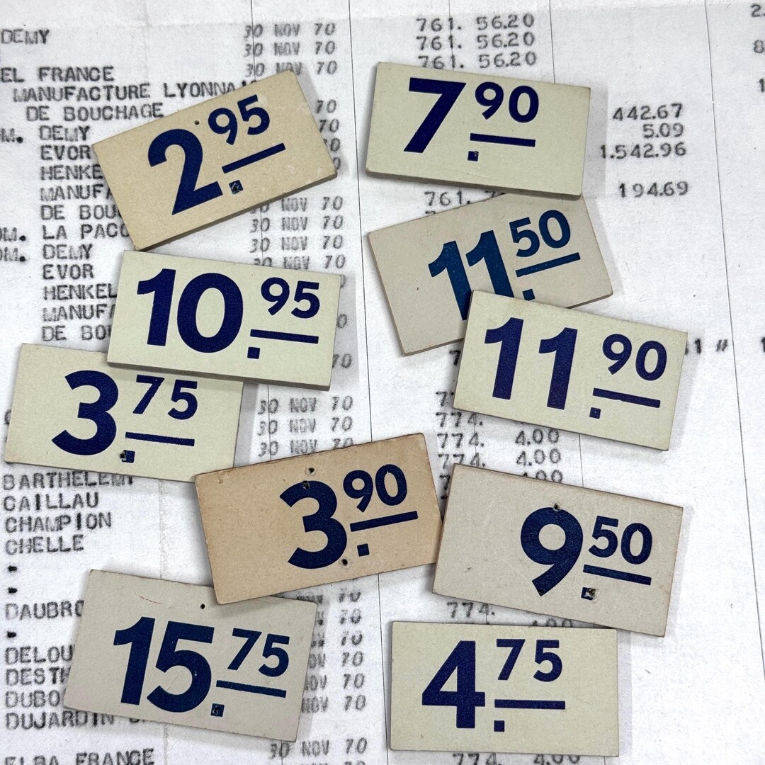 Vintage Price Tags. Old Cardboard Price Labels. - Etsy