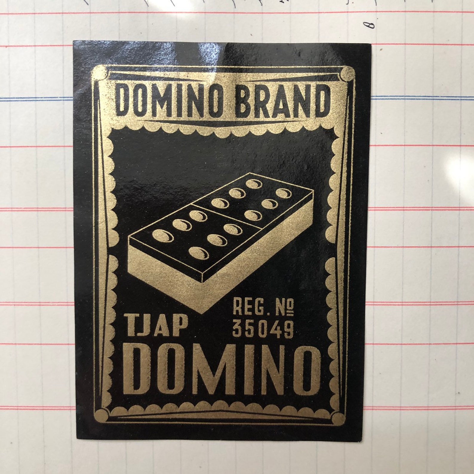 Vintage Domino Brand Labels in Black & Gold - Etsy