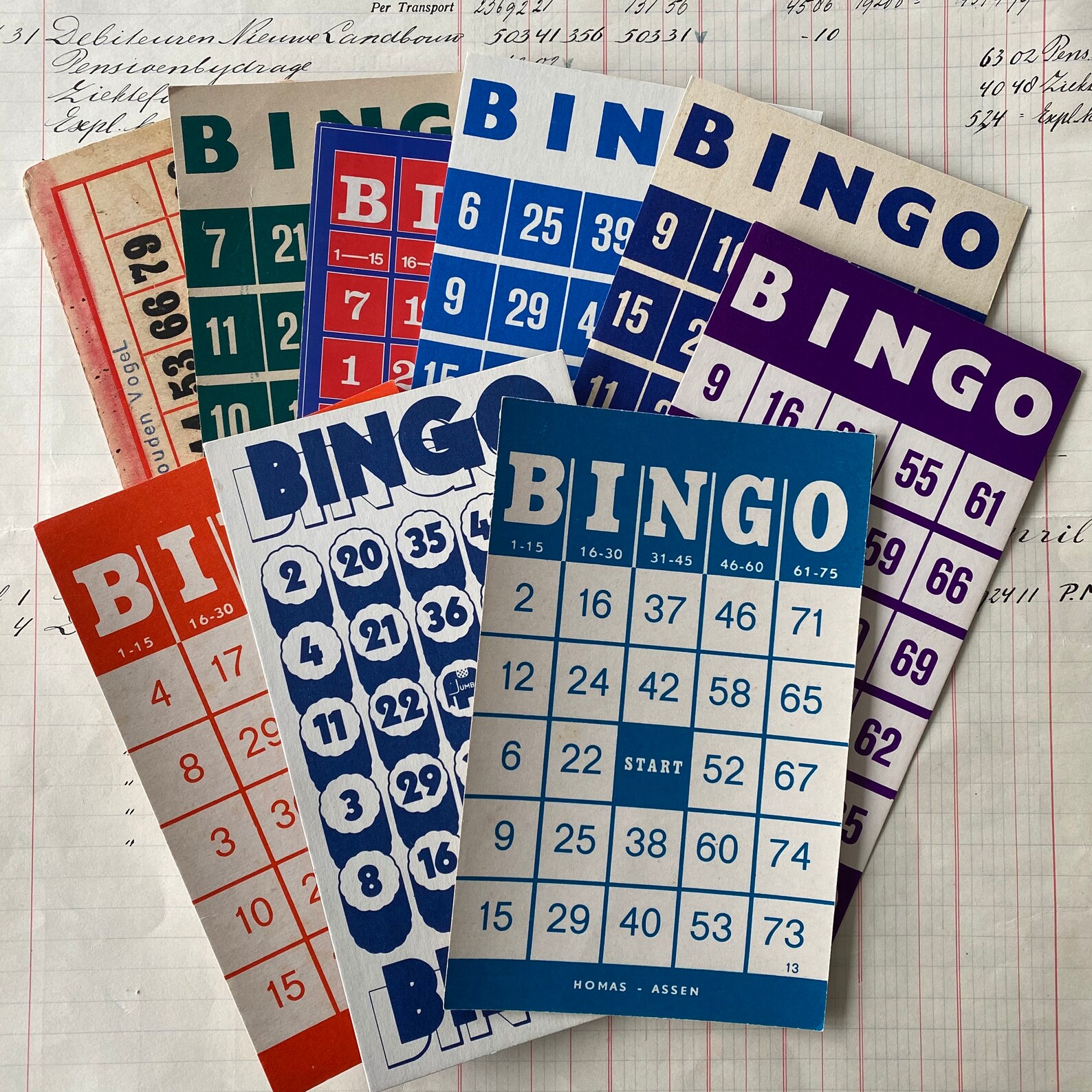 Bingo Game Cards Vintage. Retro Bingo Cards. - Etsy