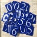Vintage Blue Acrylic/plastic Number & Letter Signs - Etsy