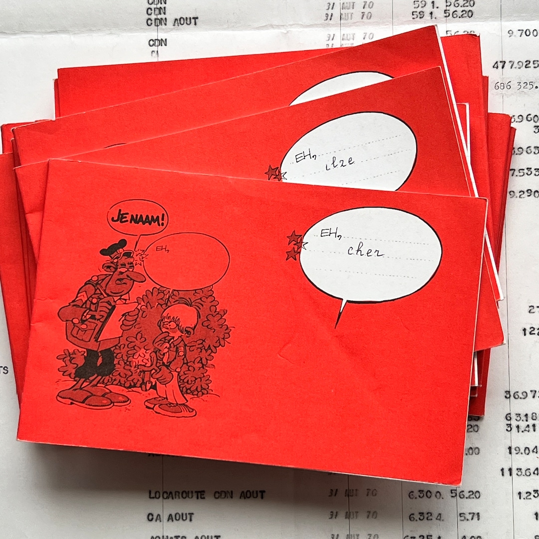 Vintage Exercise Books - Small Red Notebooks, Journal - Cahiers ...