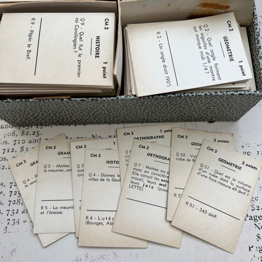 Vintage French School Cards. 20th Century Educational Contest Cards ...