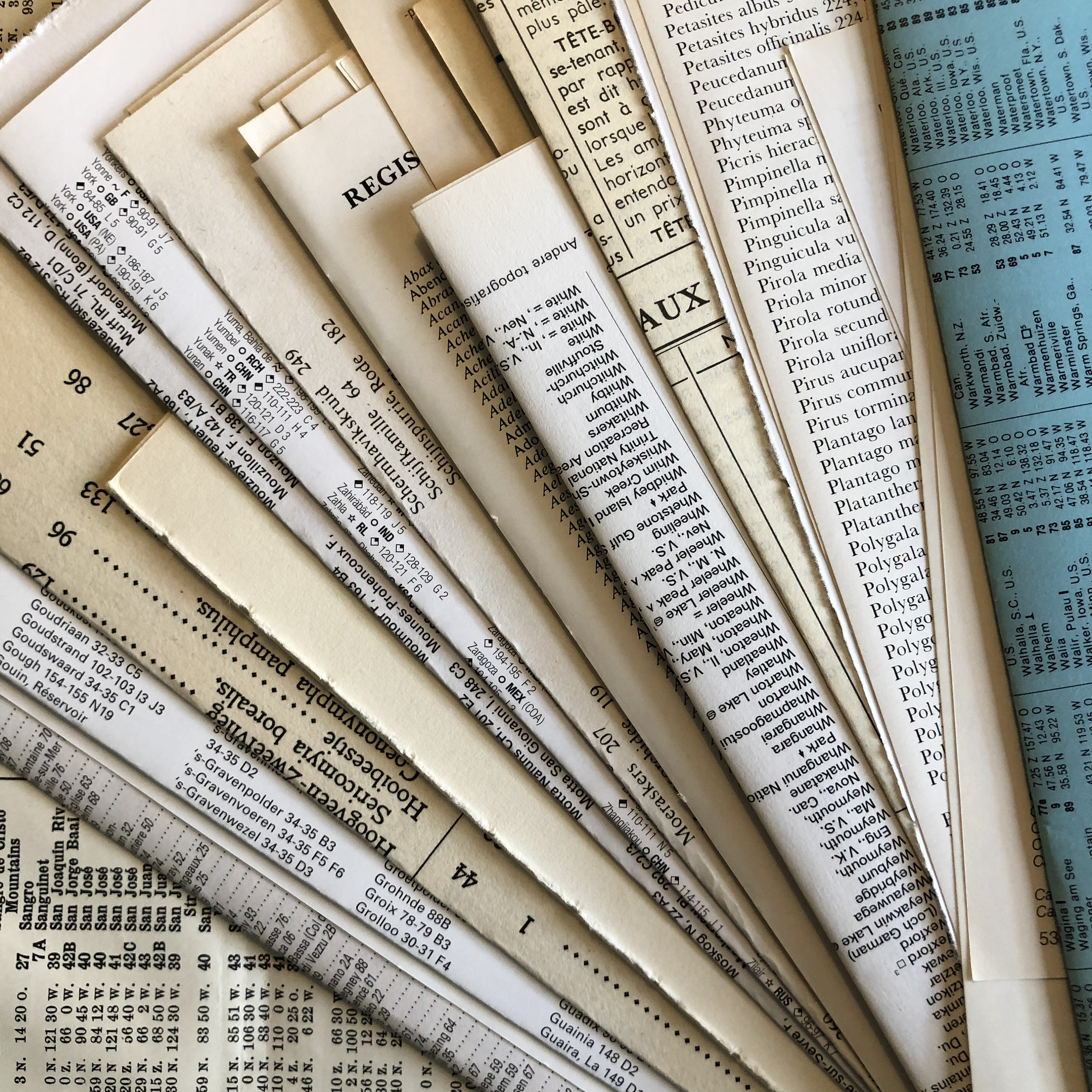 30 Vintage index register pages giftpack for Mixed Media | Etsy