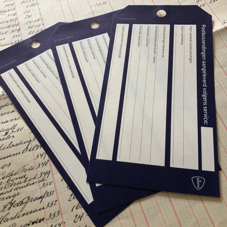 Large Red & Blue Postage Tags Postal Service Labels - Etsy