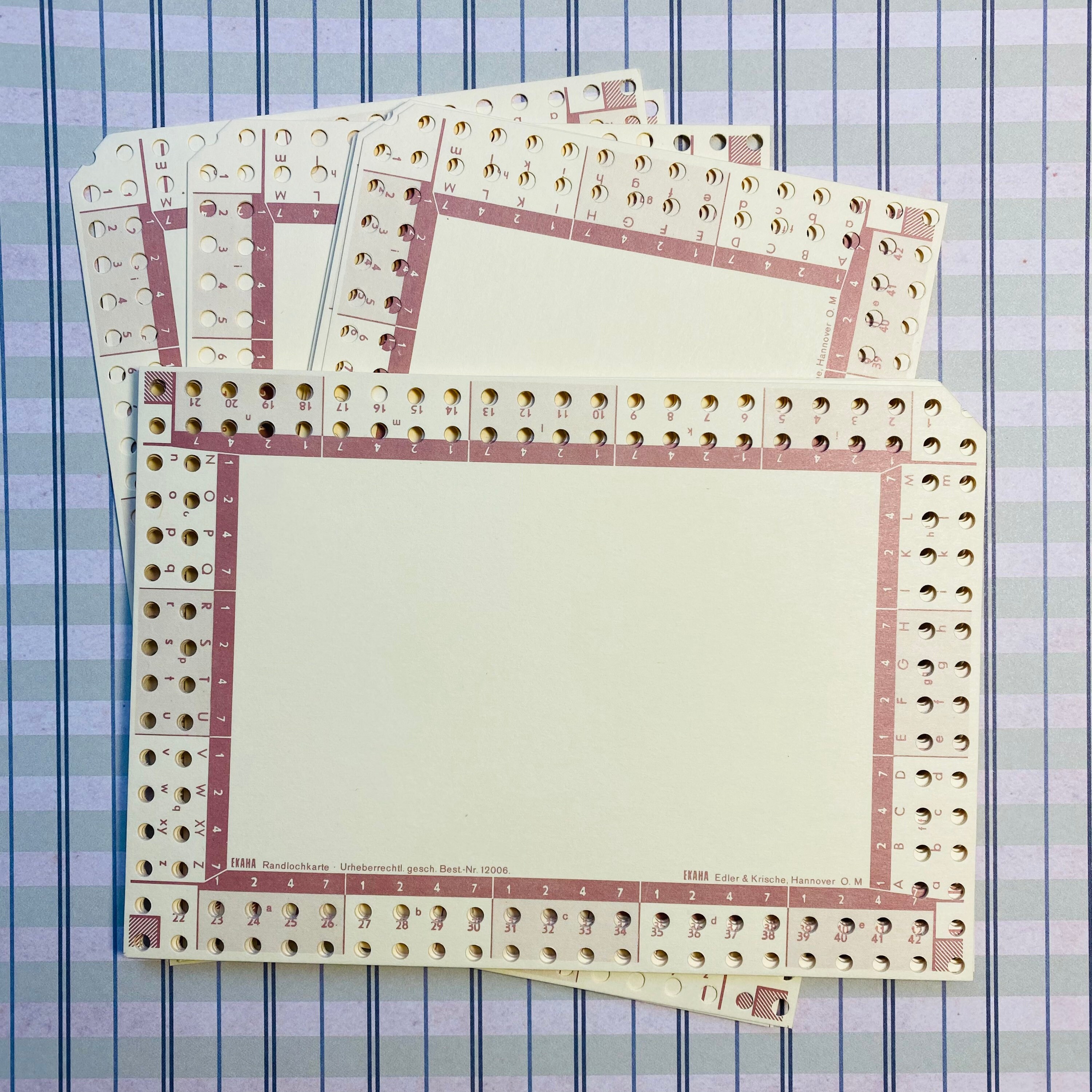 Border Punched Cards Vintage Edge Punch Cards Notched - Etsy