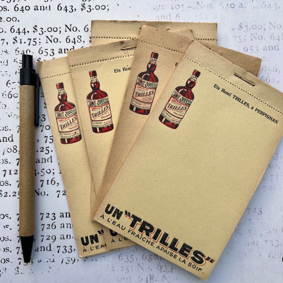 Vintage French Advertising Notepad TRILLES - Memo Pad - Etsy