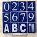 Vintage Blue Acrylic/plastic Number & Letter Signs - Etsy