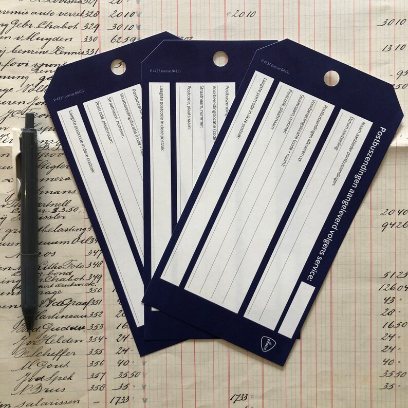 Large Red & Blue Postage Tags Postal Service Labels - Etsy