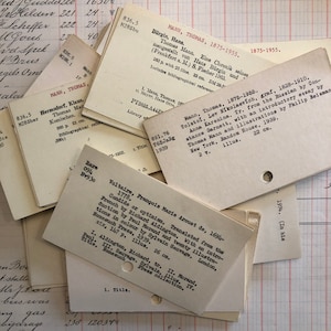 10 Vintage Library Cards. Great for Making (art) Journals Etc. Vintage ...