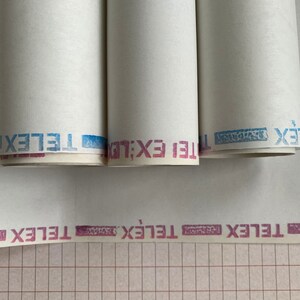 Vintage telex paper from the 70s | Etsy