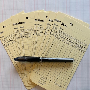 Vintage Time Registration Cards From Germany. Journaling Cards ...