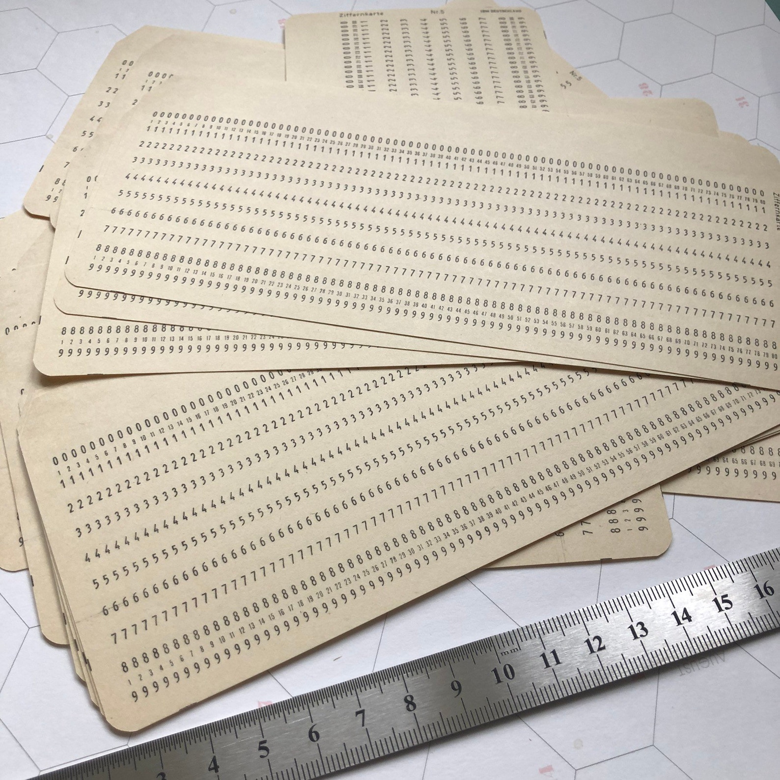 Tarjetas perforadas de IBM: manual azul verde rosa y blanco - Etsy España