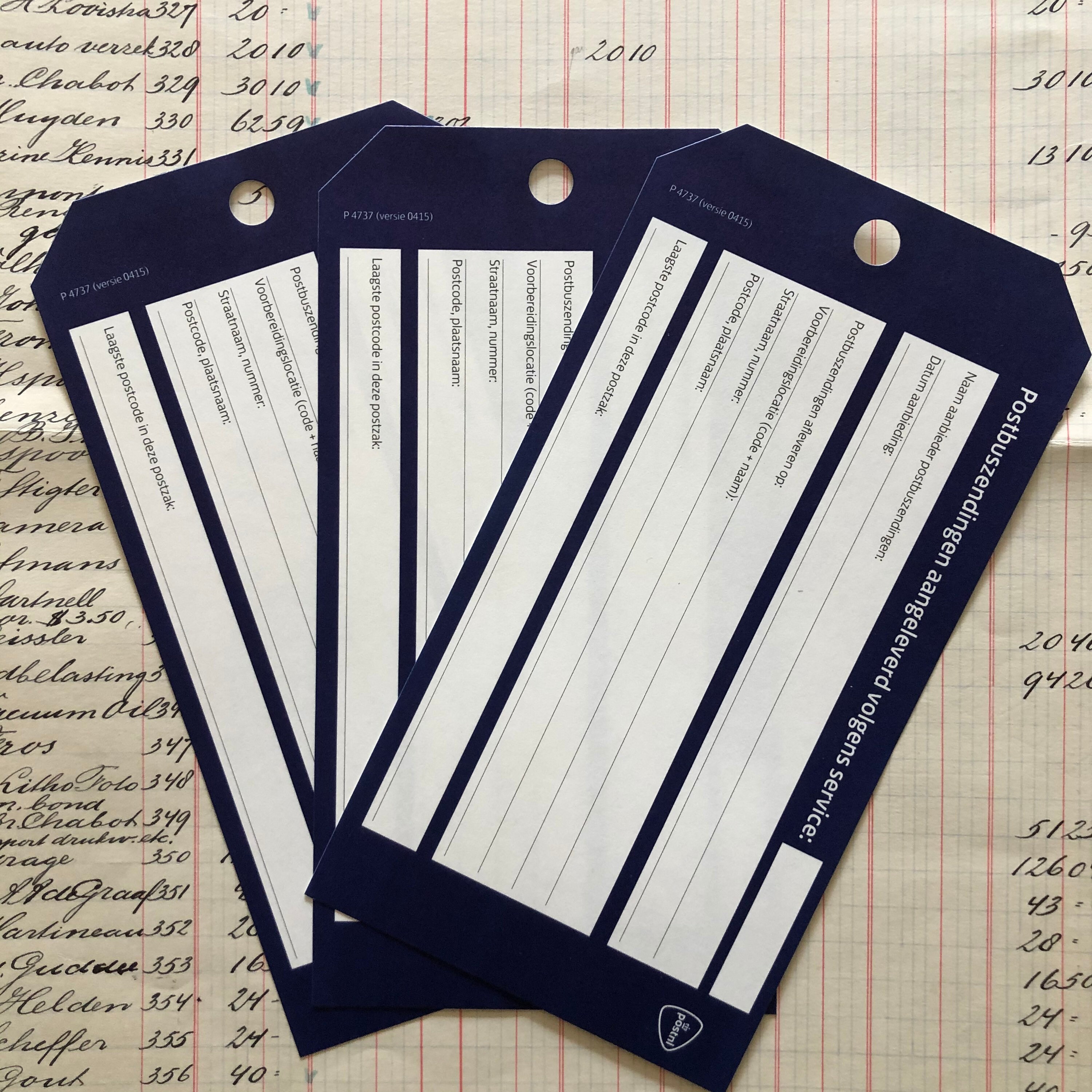 Large Red & Blue Postage Tags Postal Service Labels - Etsy