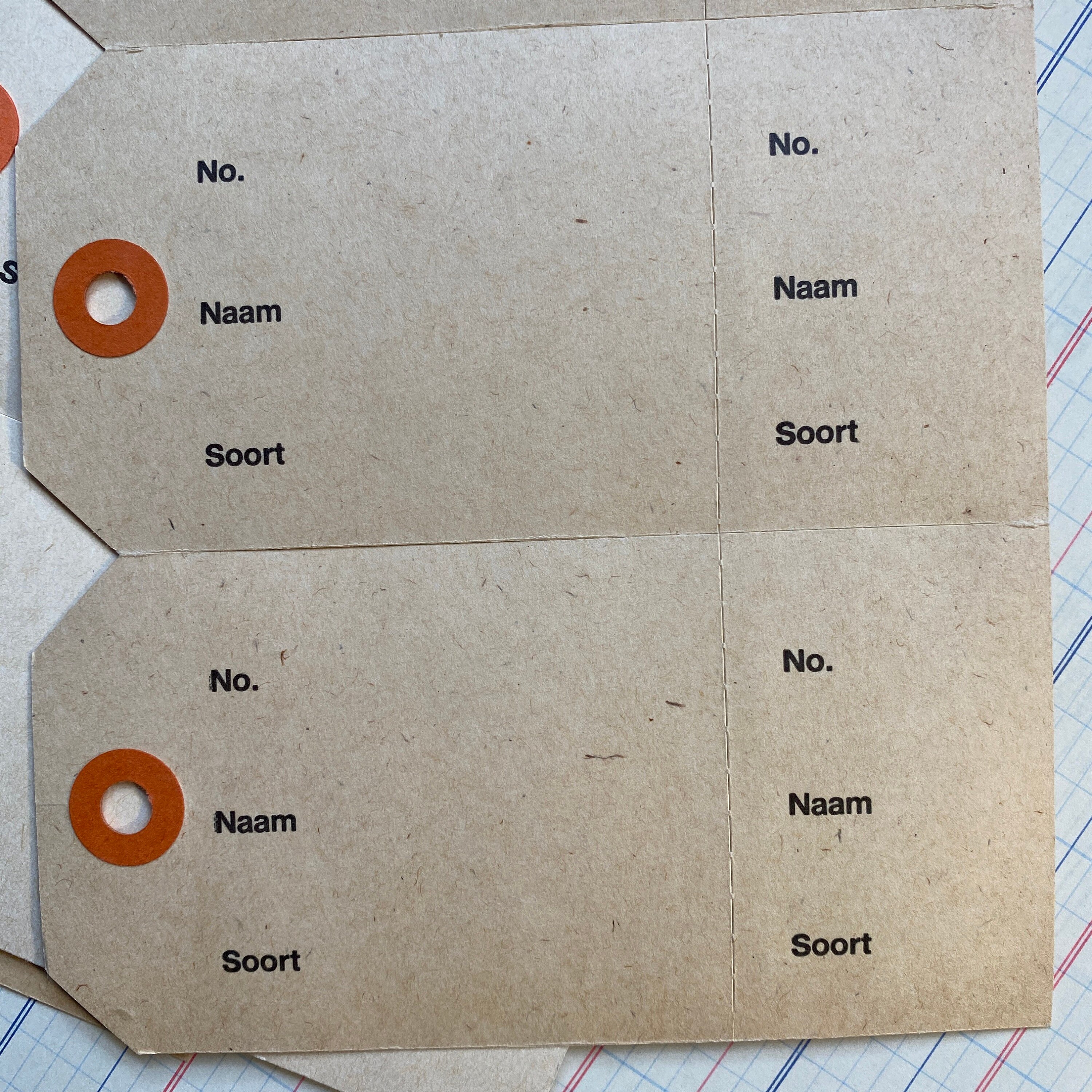 Vintage Dutch Inventory Tags. Set of 4 - Etsy