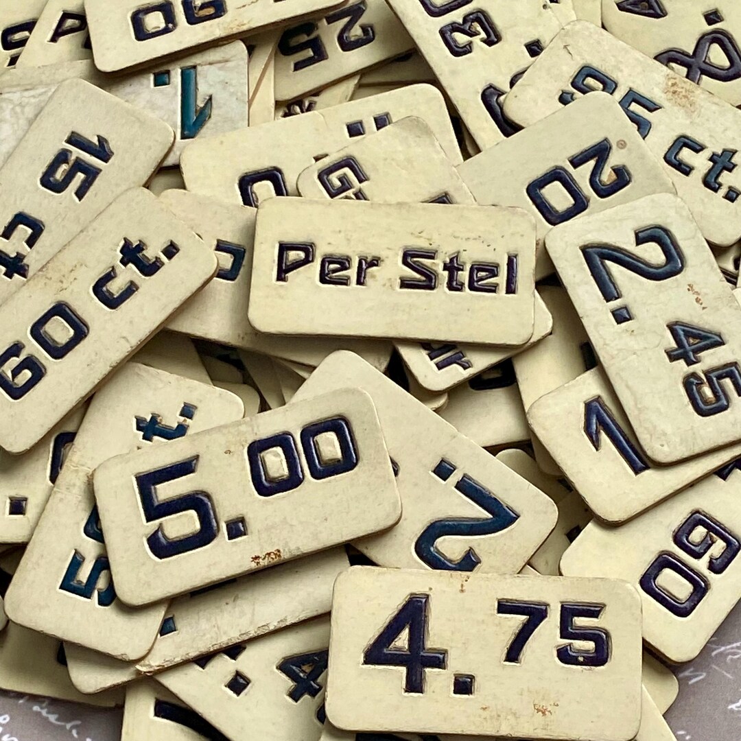 Vintage Price Tags. Old Cardboard Shop Price Labels. Sturdy, Weird ...
