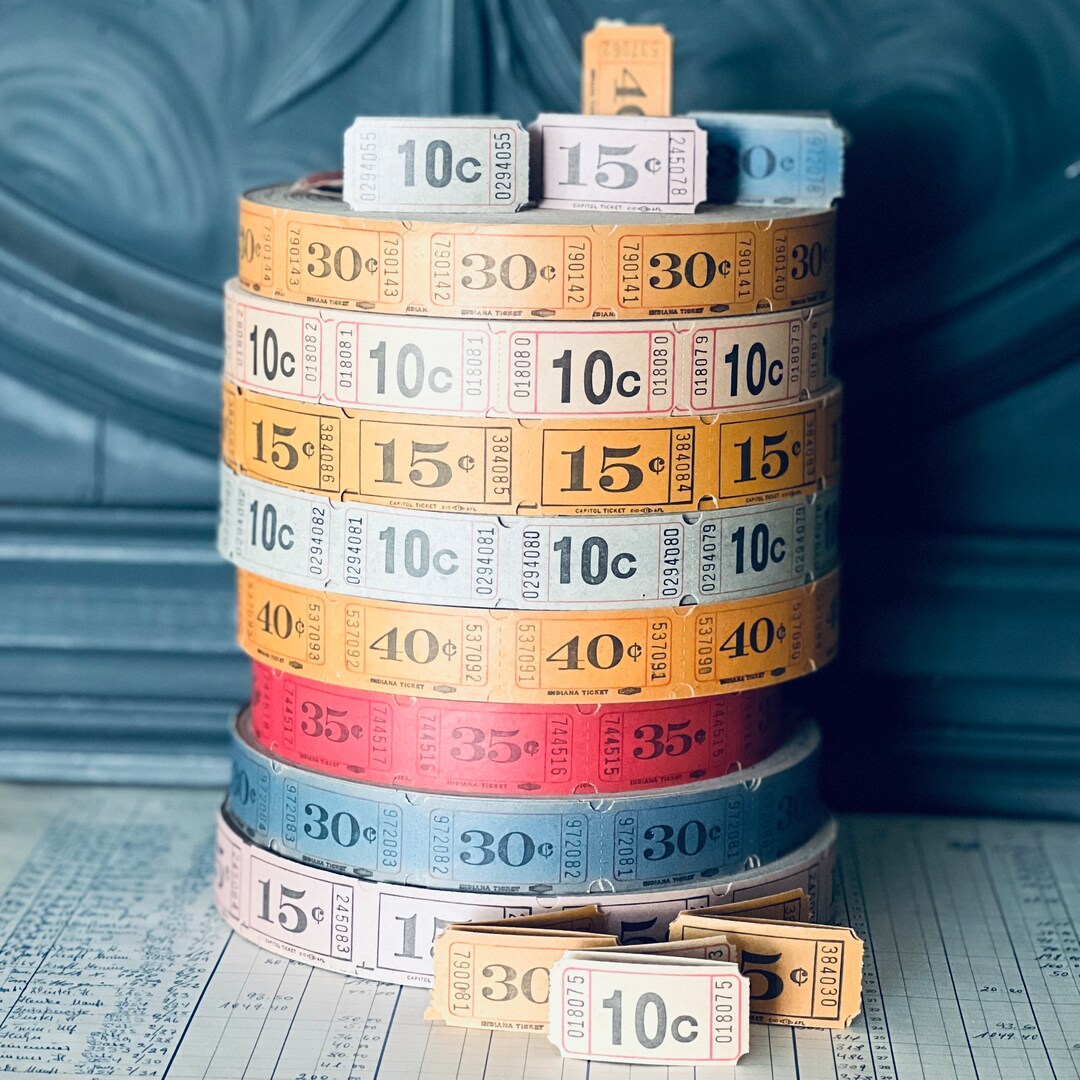 Vintage Tickets Vintage Carnival Tickets, Vintage Paperephemera, Old ...
