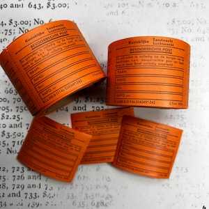 Vintage Dutch Army & Air Force Postal Labels Rare Rubberized Labels for ...