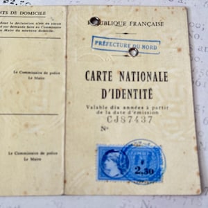 1968 Vintage ID Card. Unique, Old, Genuine. Carte D'identite - Etsy