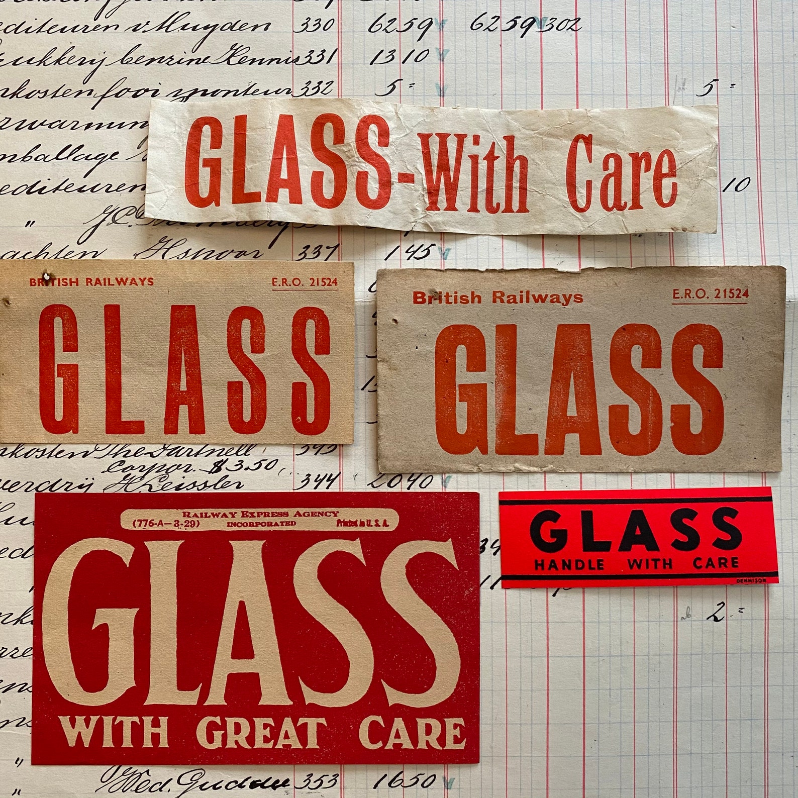 Vintage GLASS Labels Please Select Your Favorite - Etsy