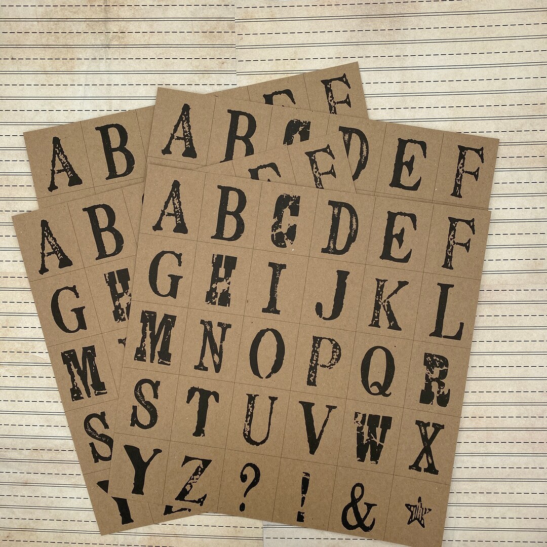 Black & Craft Stamp Alpha - Etsy