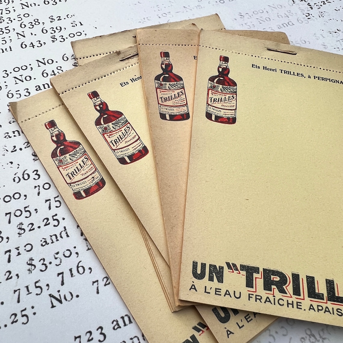 Vintage French Advertising Notepad TRILLES - Memo Pad - Etsy