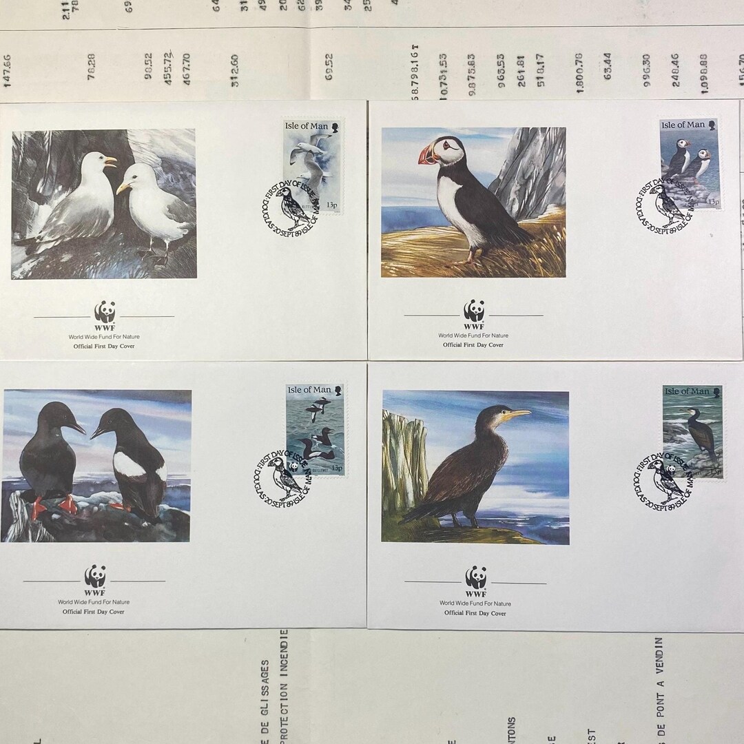 Beautiful WWF Envelopes With Matching Stamps. Set of 4 Official First ...