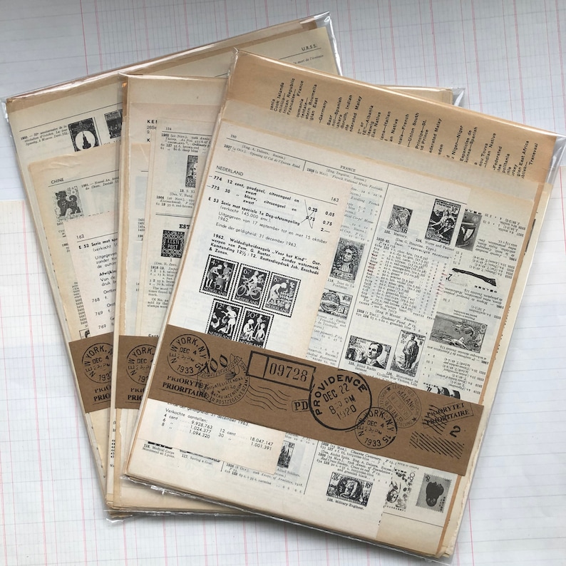 50 Vintage Stamp Catalog & Stamp Album Pages. 1960s 80s - Etsy