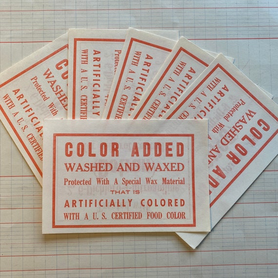 Vintage Labels Color Added Washed and Waxed. | Etsy