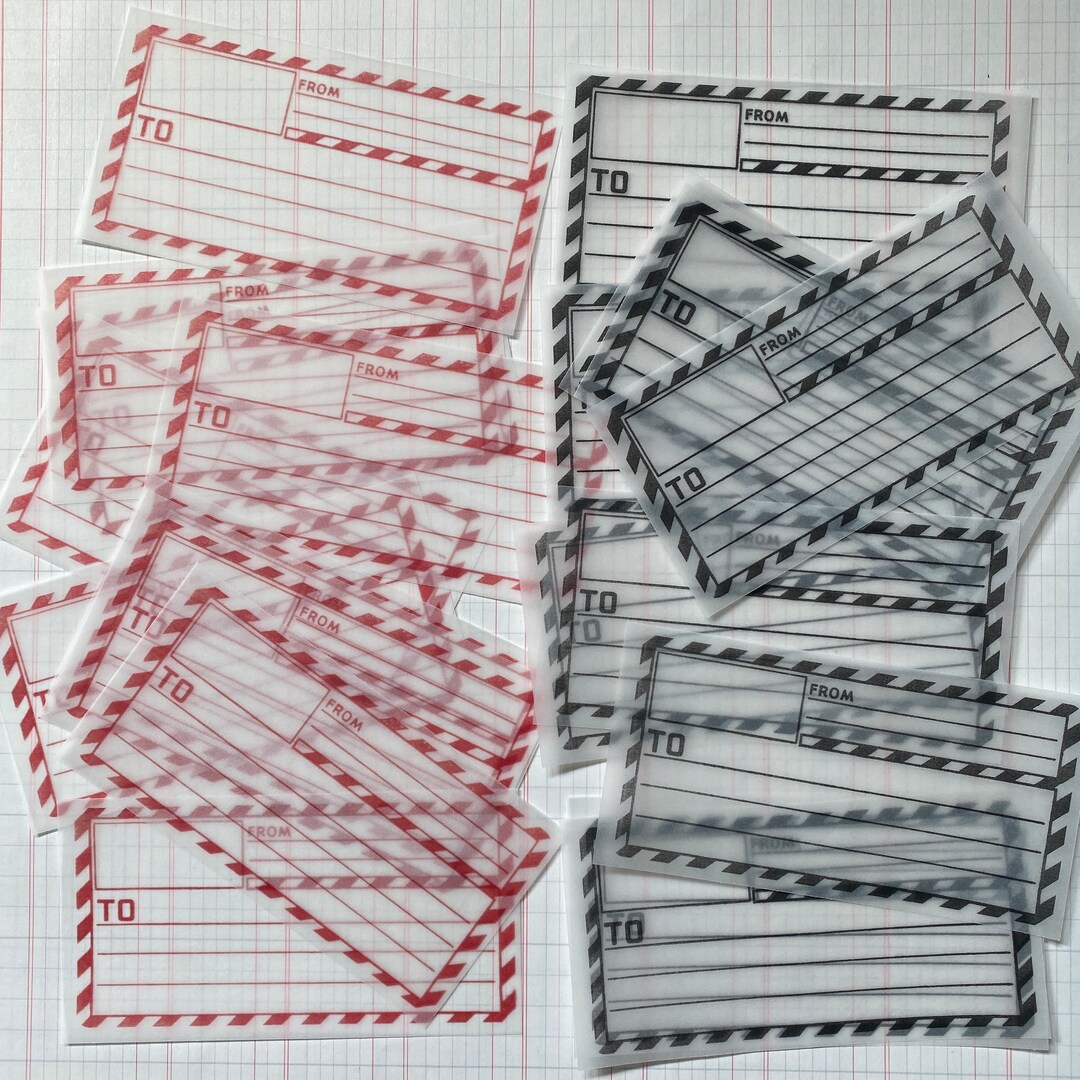 Vellum Labels. - Etsy