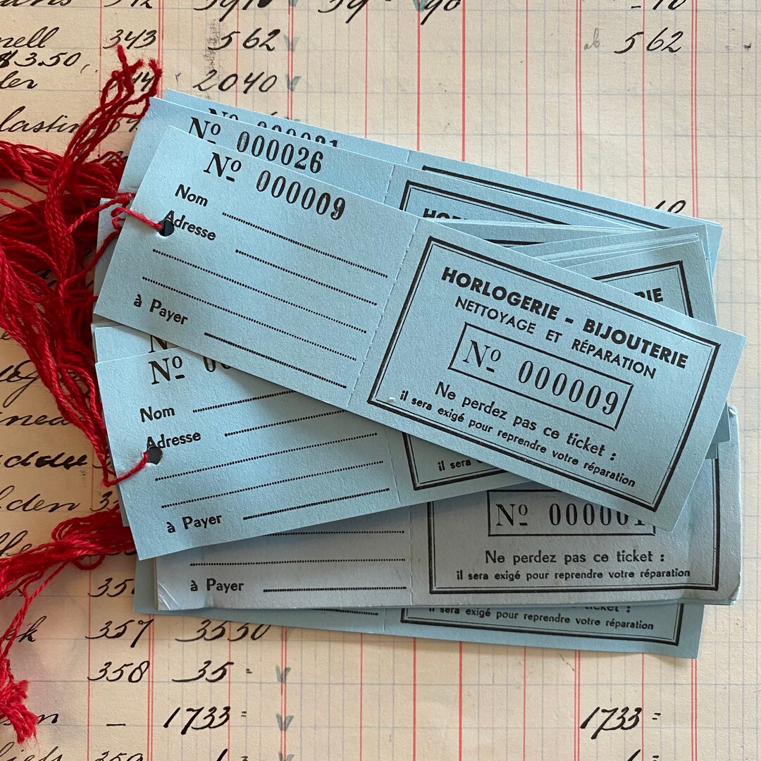 Vintage French Watch Repair Tags. Set of 3 - Etsy