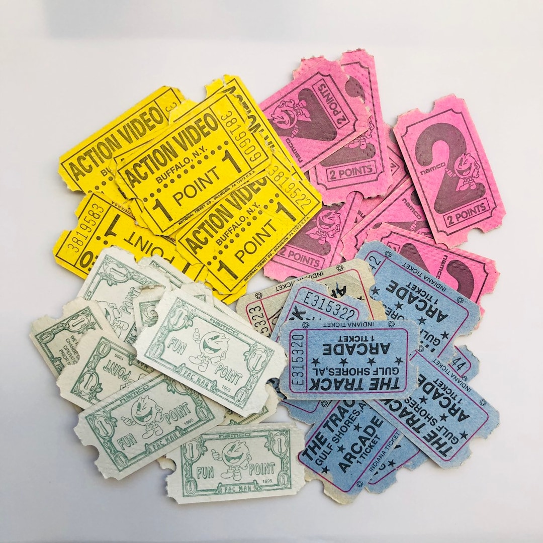 Vintage Arcade Tickets - Please Choose Your Color - Etsy