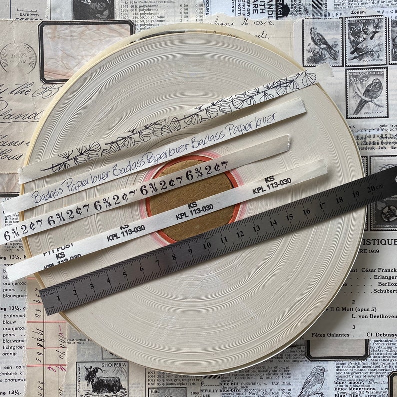 Large roll teletype paper Morse code paper. Vintage 09 mm | Etsy