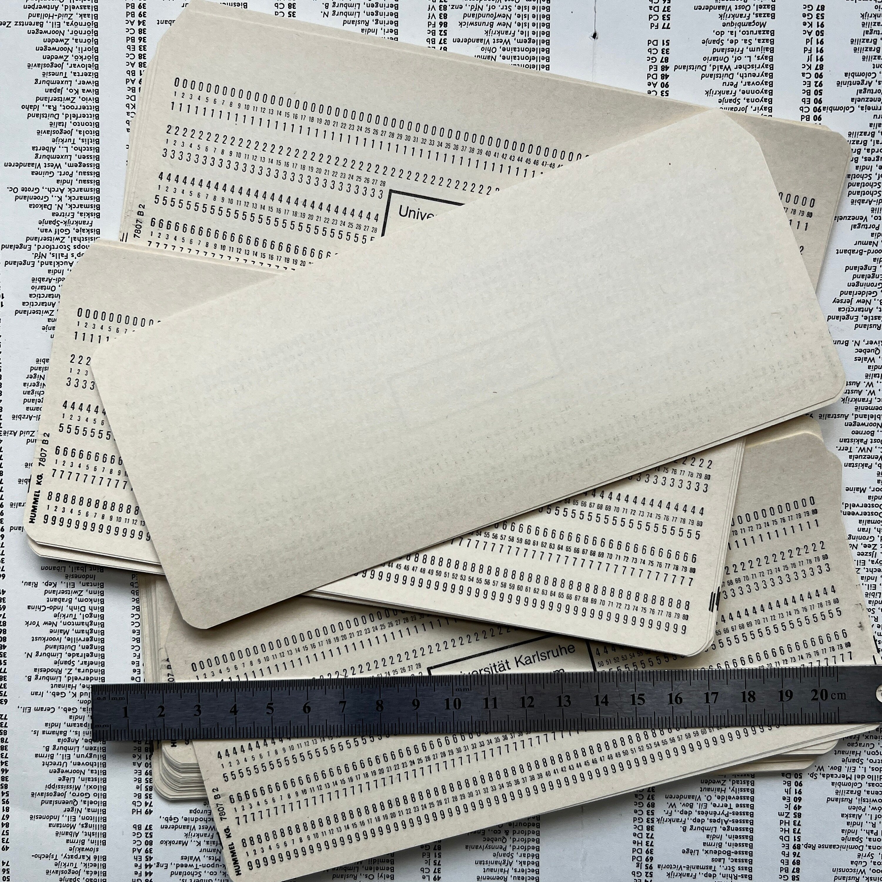 IBM Mainframe Punch Cards - University of Karlsruhe - Etsy