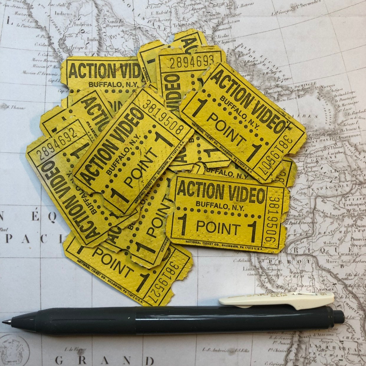 Vintage Arcade Tickets Please Choose Your Color - Etsy