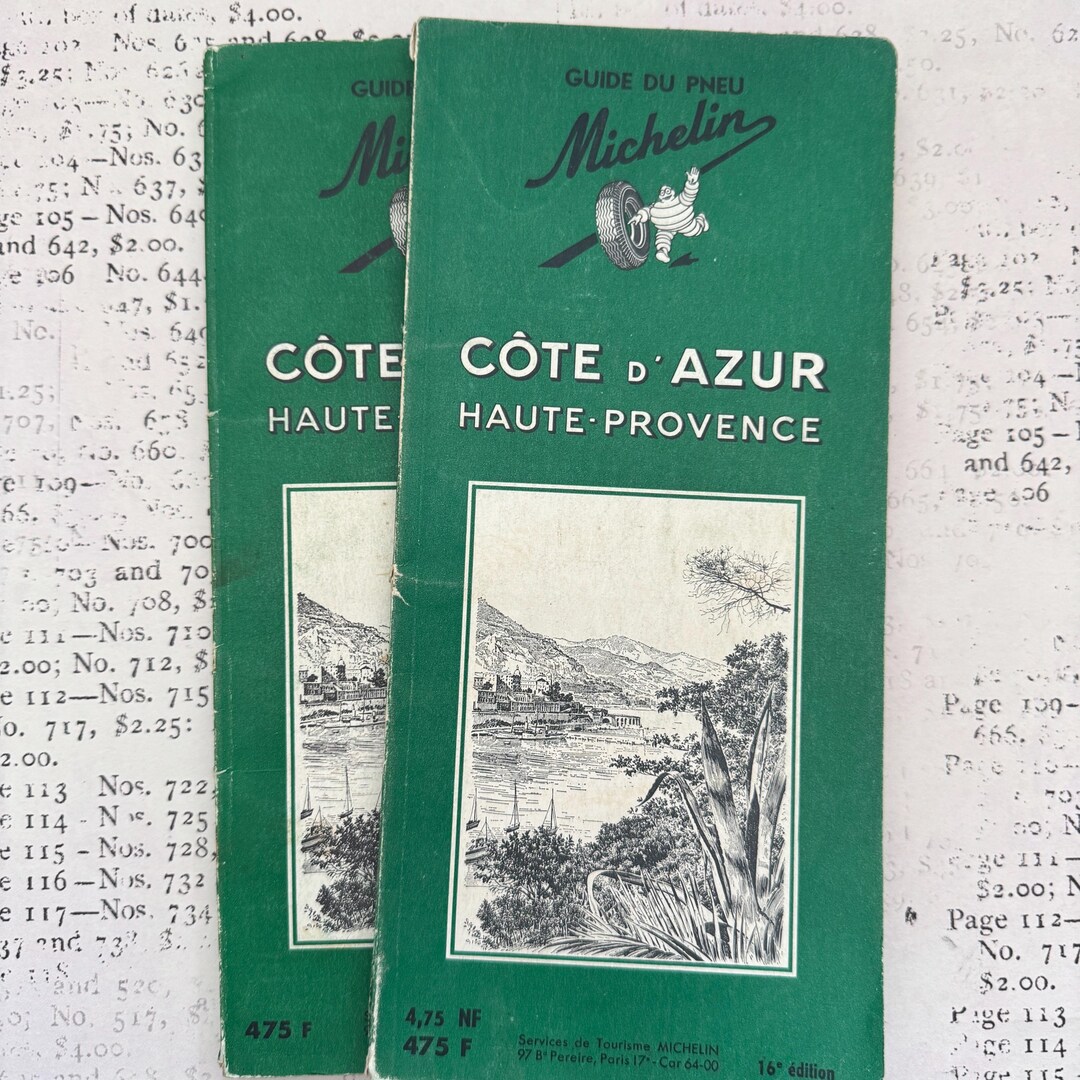1960s Vintage Michelin GREEN GUIDE. Cote D'azure. Published by Service ...