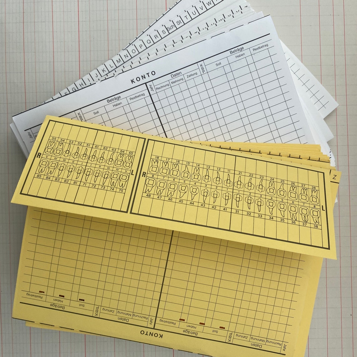 Dentistry Patients Records Cards, Dentist Index Cards, Vintage - Etsy