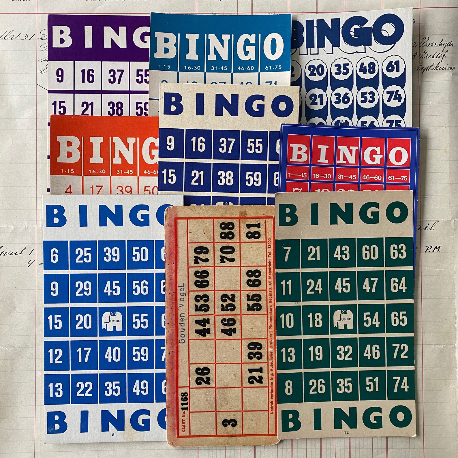 Bingo Game Cards Vintage. Retro Bingo Cards. - Etsy