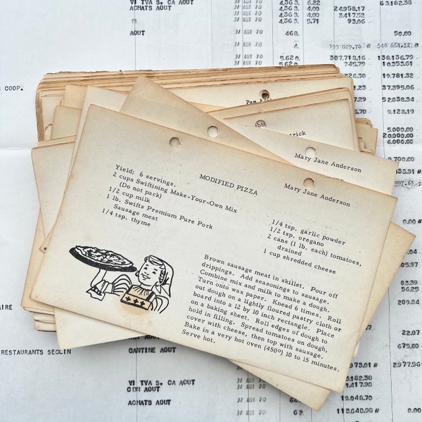 Vintage Recipe Card - Etsy