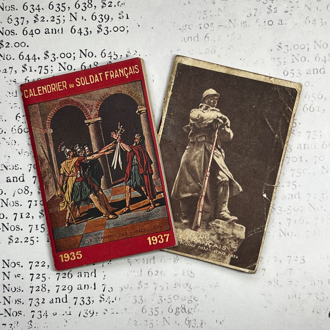 2 French Soldier Calendars Vintage Calendrier Du Soldat - Etsy