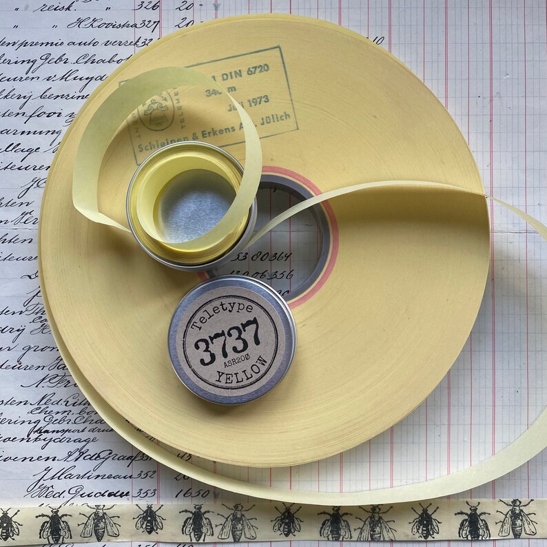 Full Roll of YELLOW Teletype Paper Morse Code Paper. Vintage | Etsy