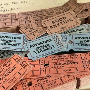 Vintage Carnival Tickets, Mix Color Old Tickets. Great for Journaling ...