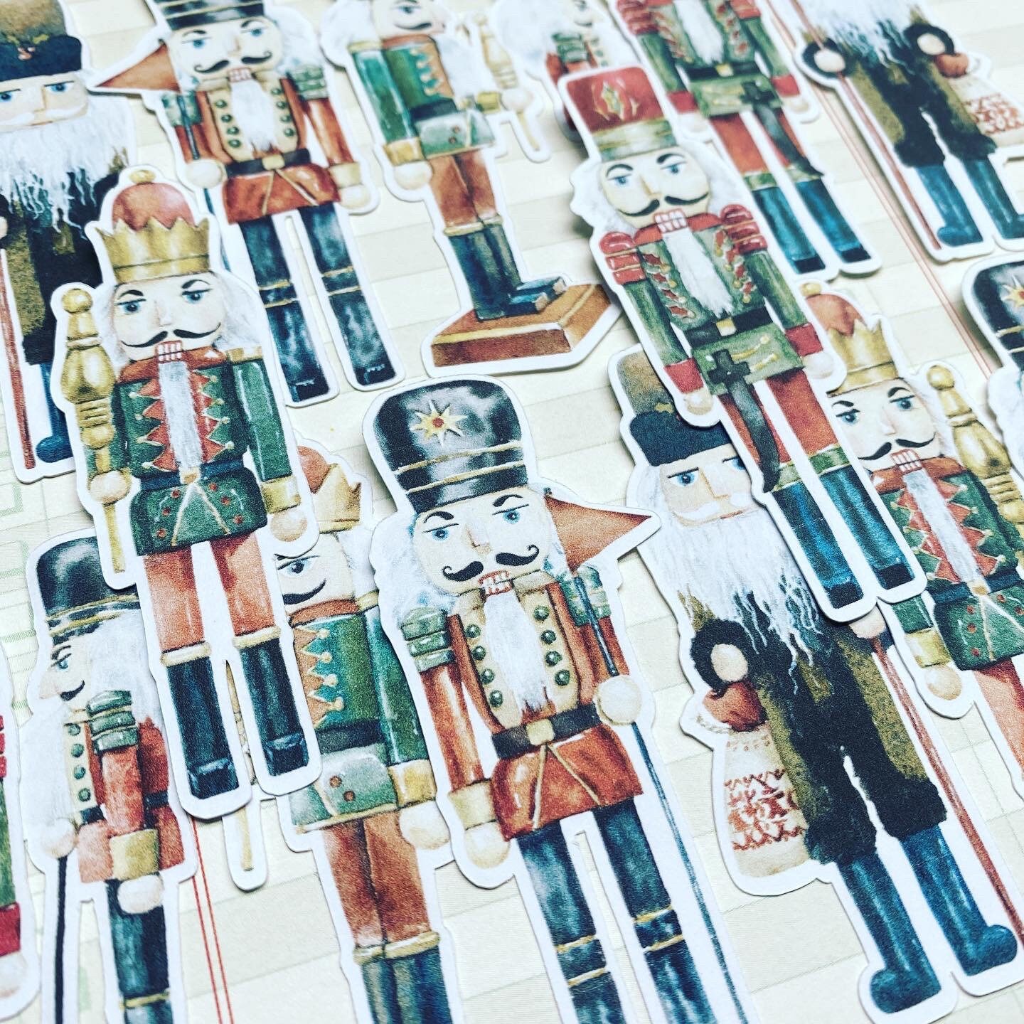 Nutcracker Stickers. Vintage Inspired Watercolor Design. - Etsy
