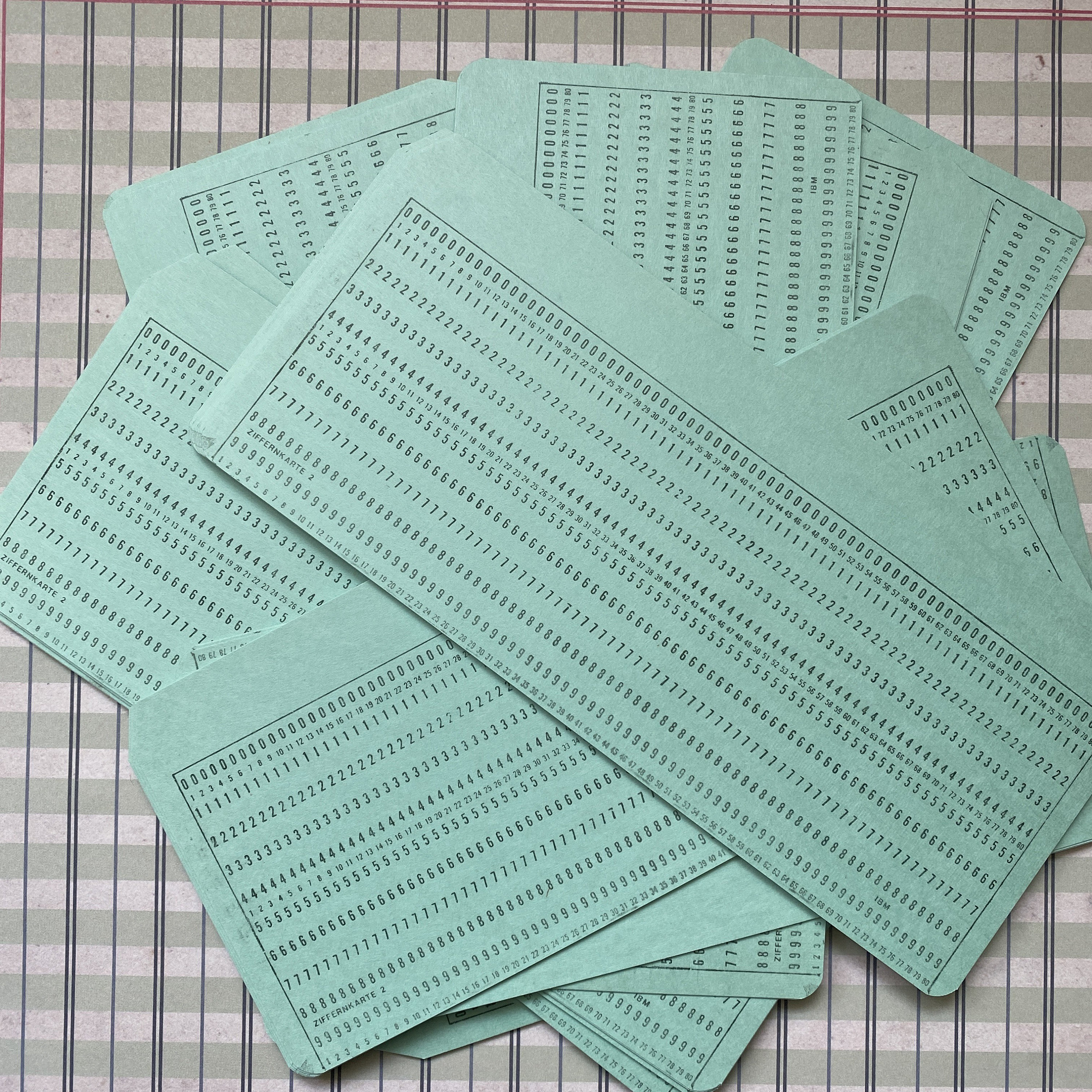 IBM Punch Cards - Craft, Blue, Green, Pink & Off-white, Please Choose ...