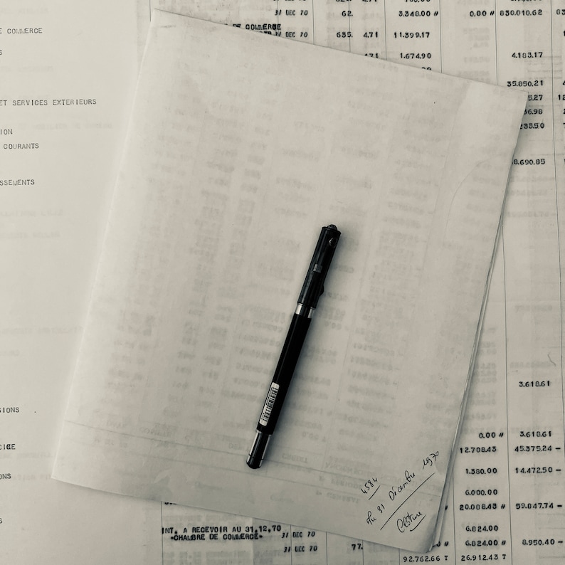 1970s Huge Accounting Ledger Sheets From France. - Etsy