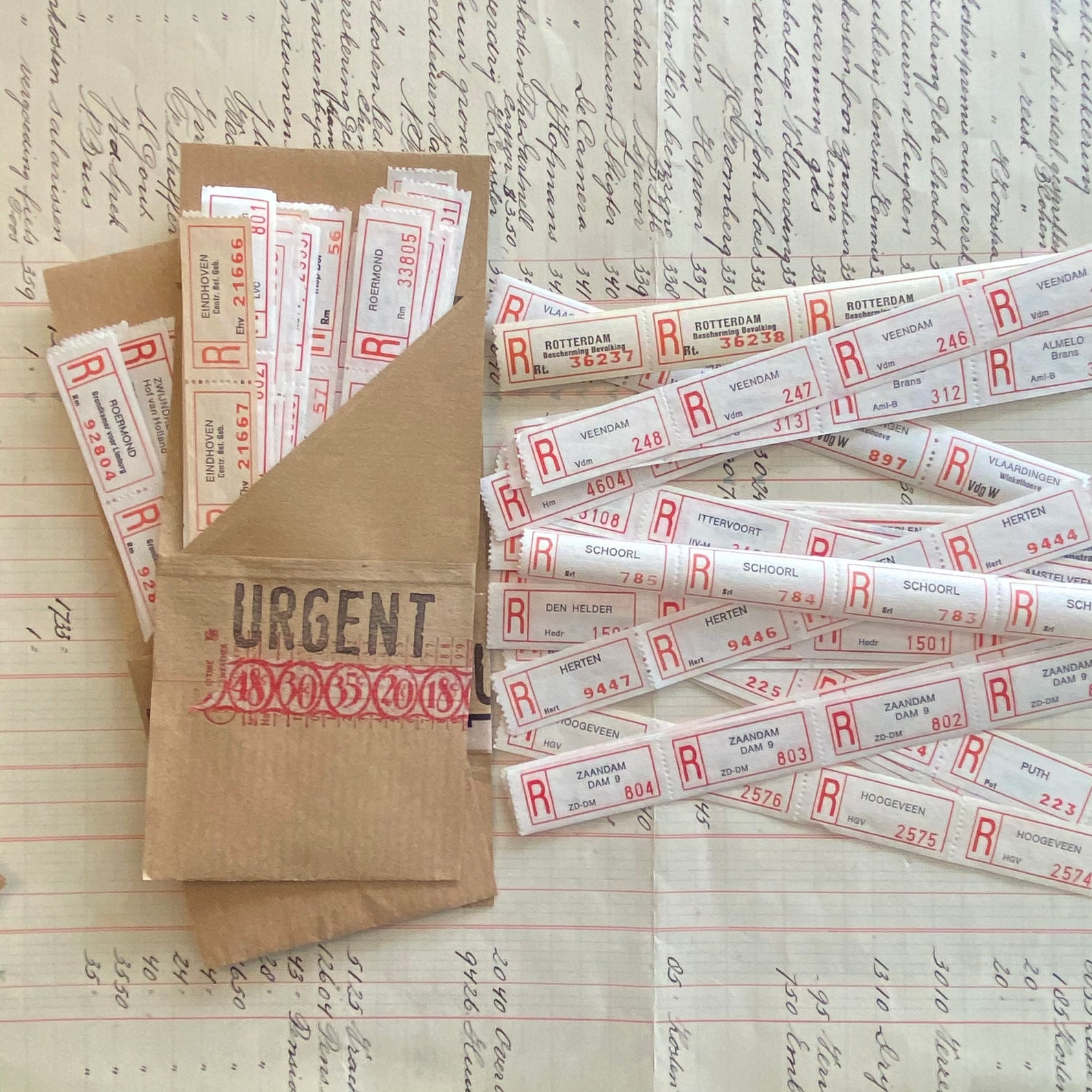 vintage-registered-postage-mail-labels-strips-of-4-etsy