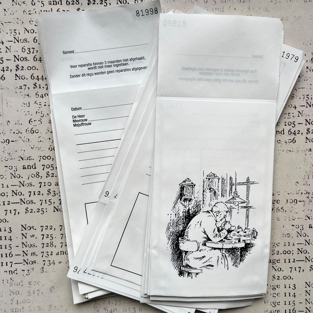 Paper Watchmaker's- Clockmakers Repair Bags. White Paper Bags - Etsy