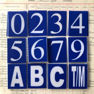 Vintage Blue Acrylic/plastic Number & Letter Signs - Etsy