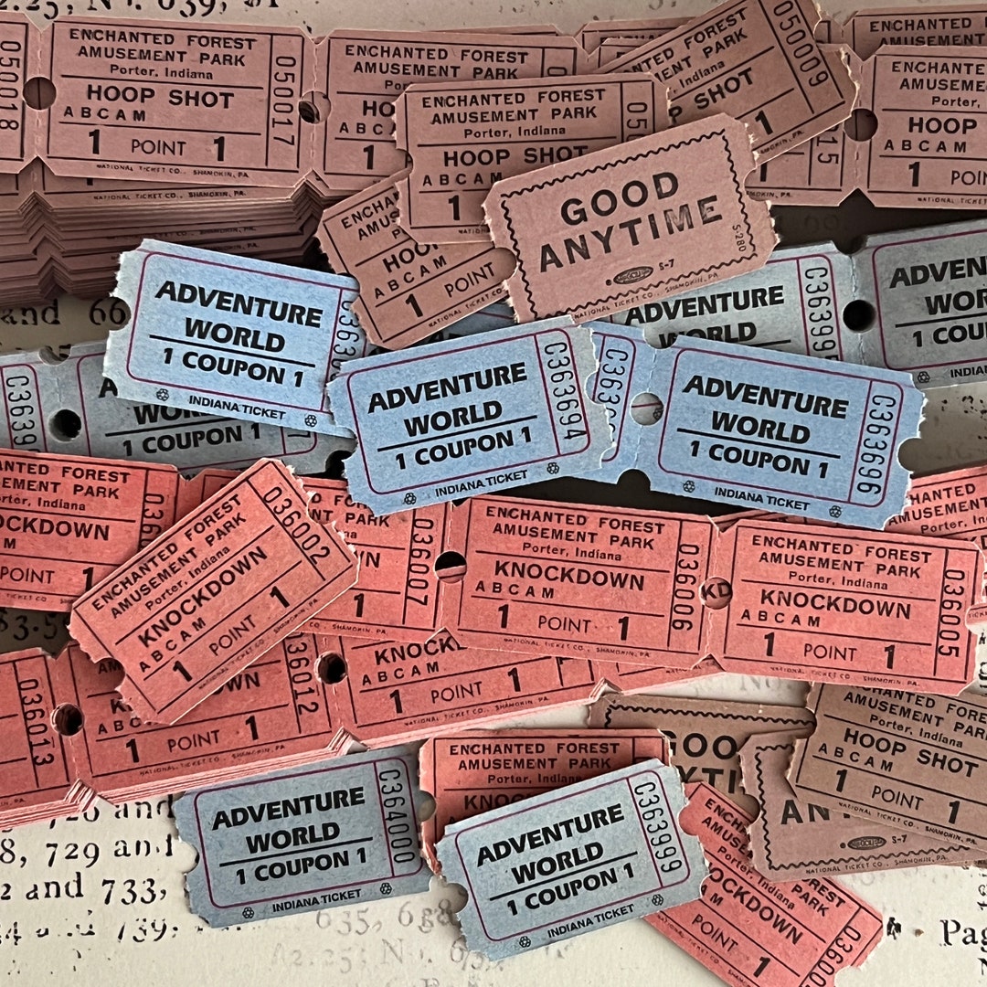 Vintage Carnival Tickets, Mix Color Old Tickets. Great for Journaling ...