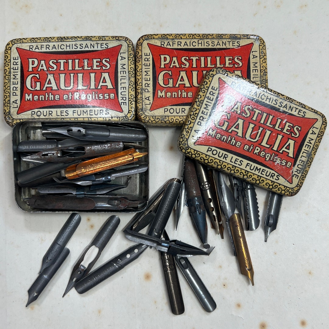Vintage Tin With Various Dip Pen Nibs, Old Nibs for Dipping Pens. - Etsy